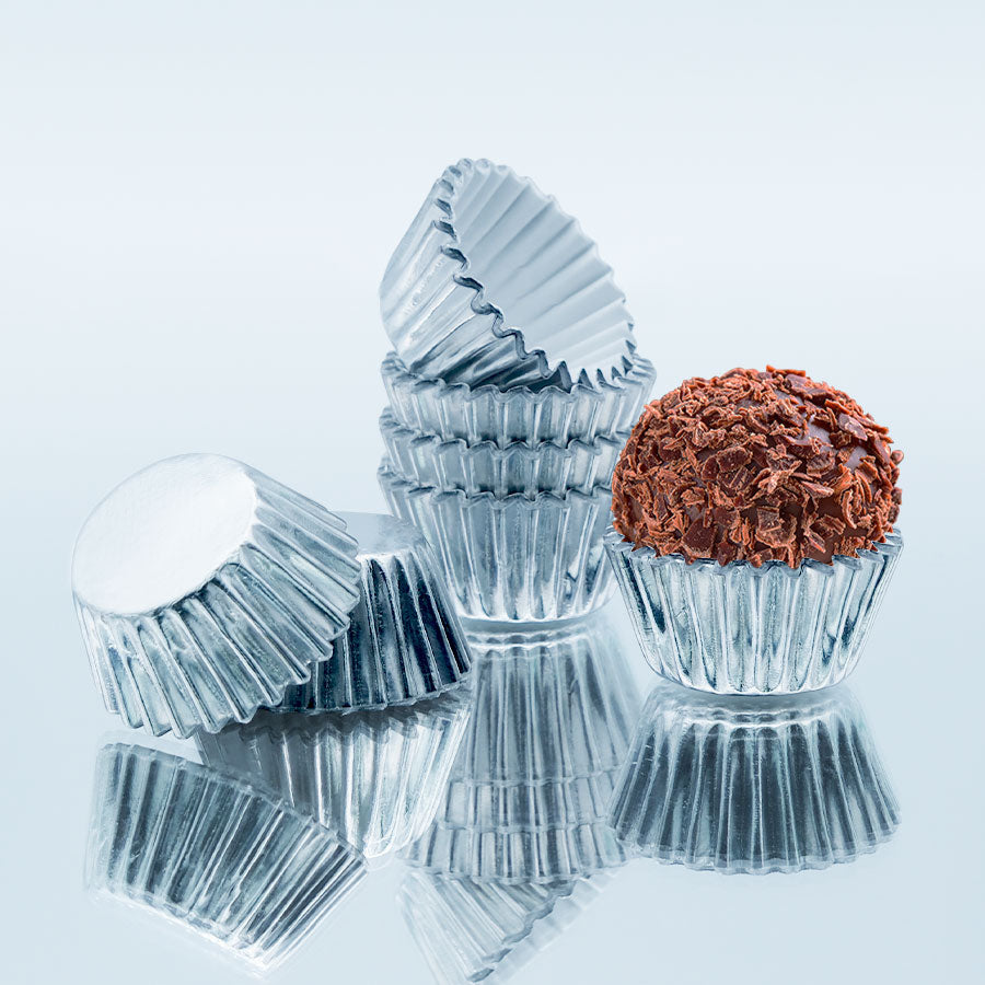 Forma Brigadeiro Metalizada nr.5 Prata – Gulodice Cake Design Store
