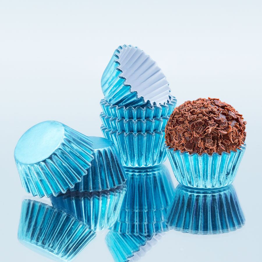 Forma Brigadeiro Metalizada nr.5 Azul Bebé – Gulodice Cake Design Store